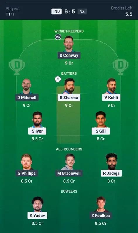 IND vs NZ Dream11 Prediction Today Match 1st ODI: Fantasy Cricket Tips ...